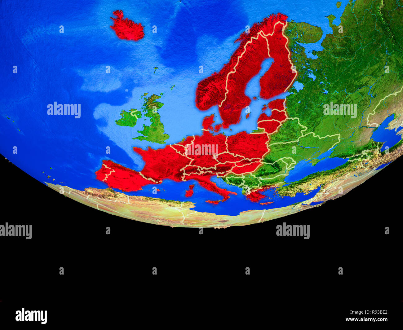 Schengen countries map hi-res stock photography and images - Alamy
