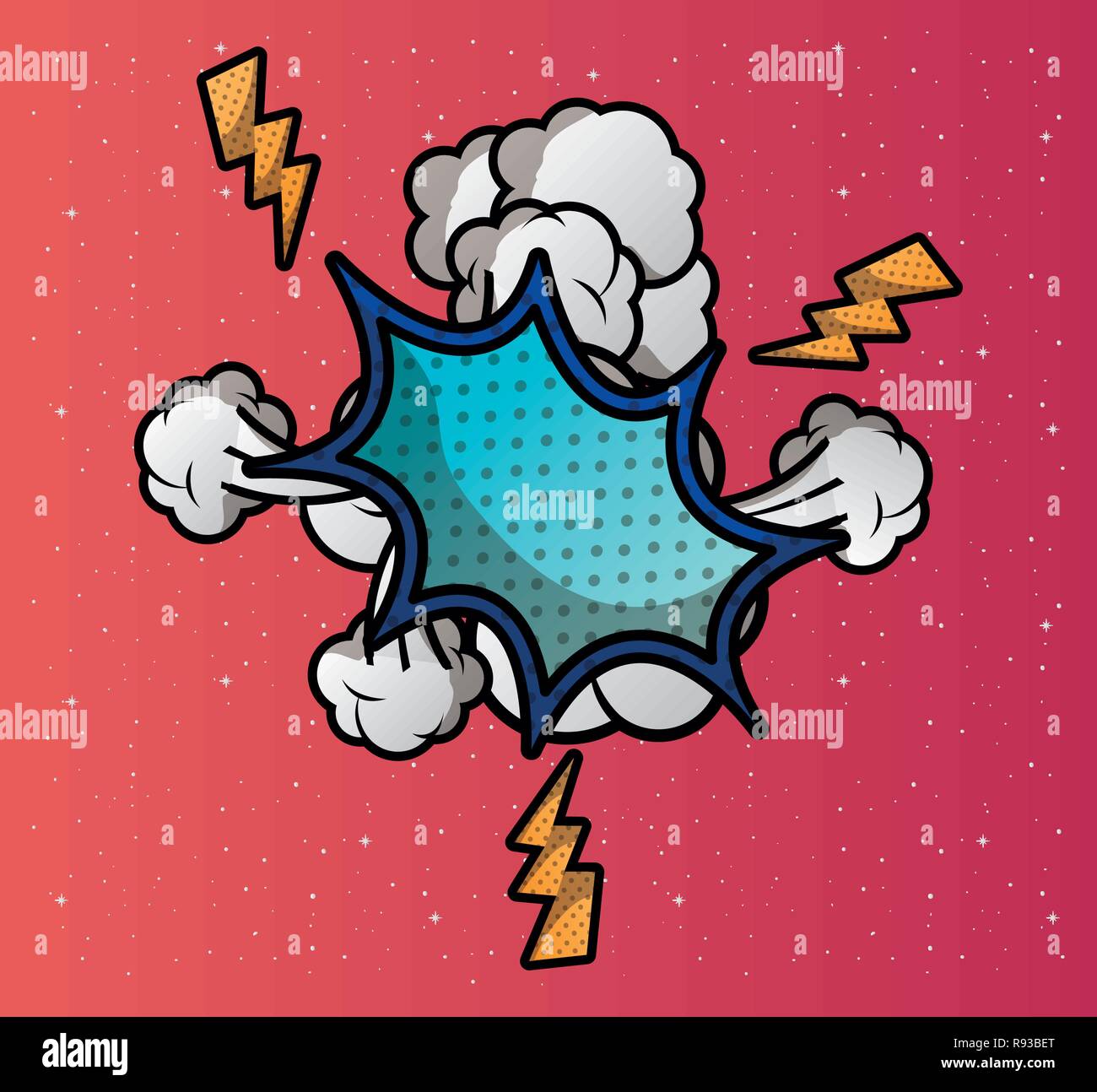 expression cloud with smoke pop art style Stock Vector Image & Art - Alamy