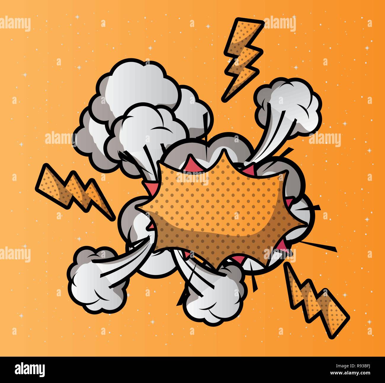 expression cloud with smoke pop art style Stock Vector Image & Art - Alamy