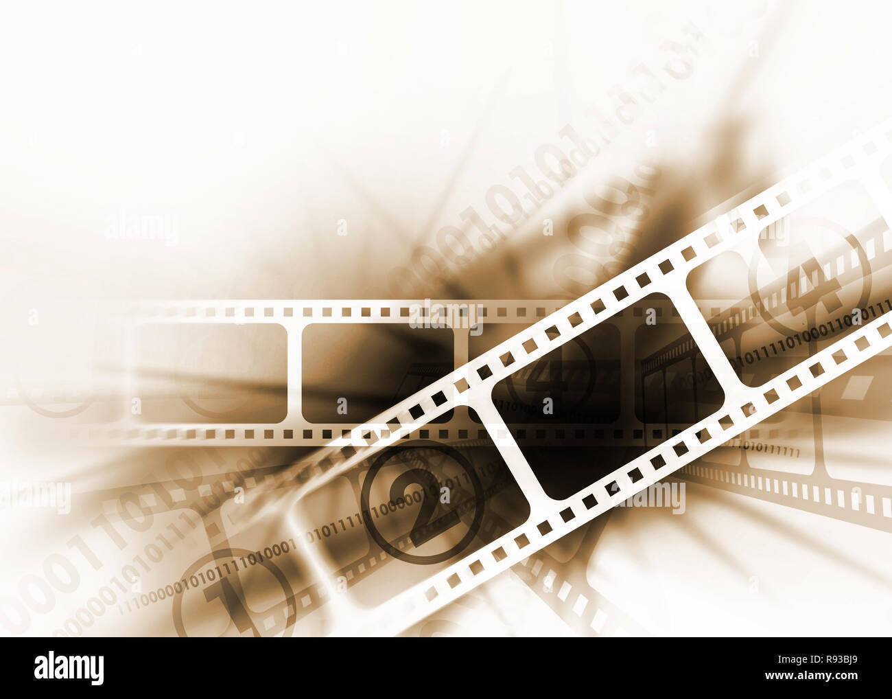 Cinema photography vintage background. Illustration of blue dynamic ...
