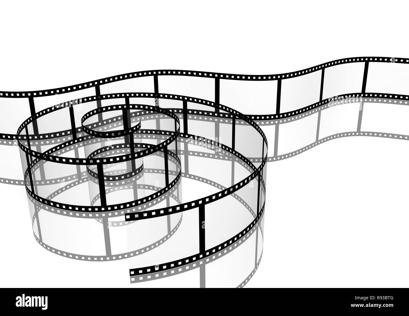 3d abstract photographic film. Object over white Stock Photo - Alamy