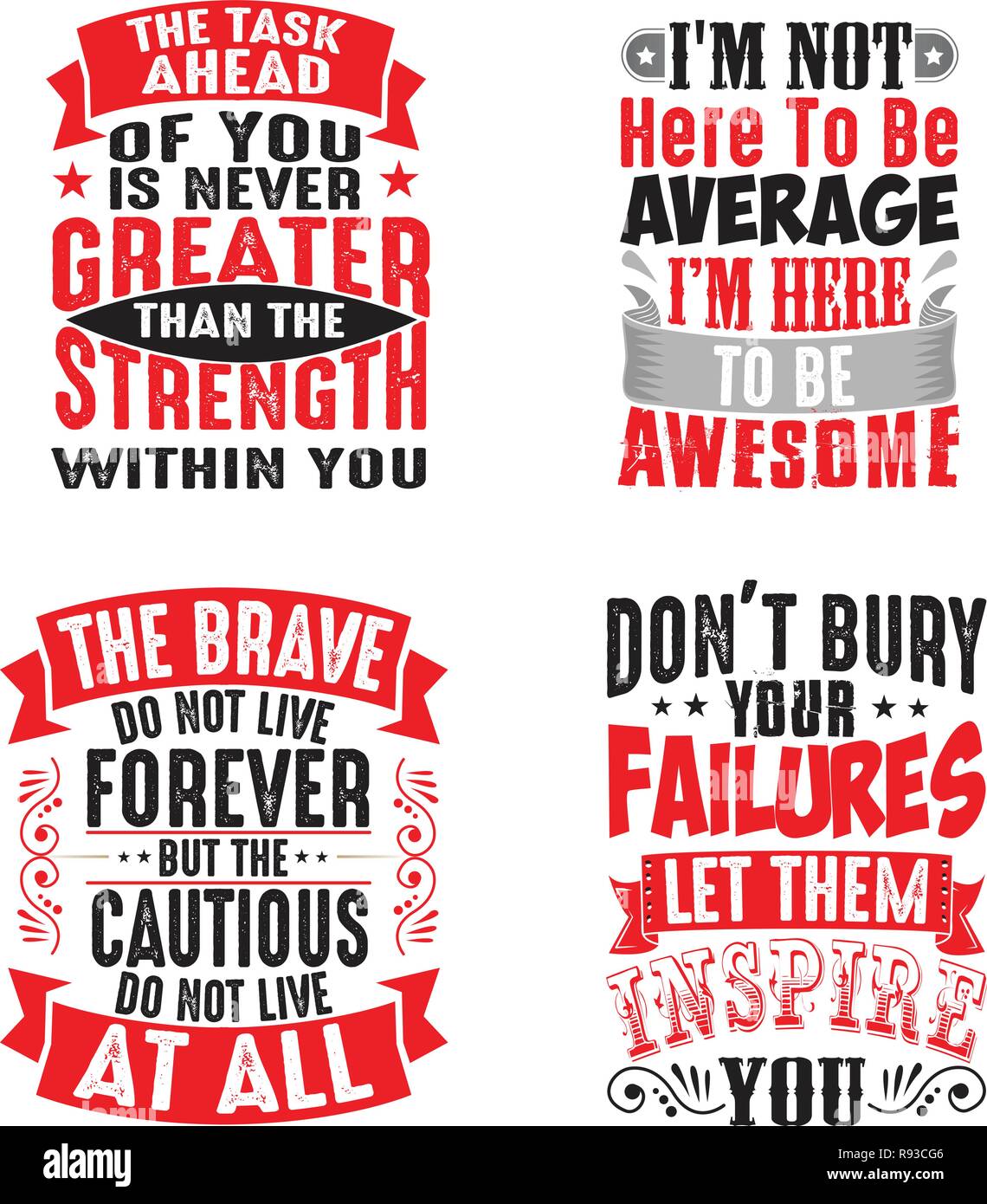 Motivation Quote and Saying Set for Graphic Goods Stock Vector Image ...