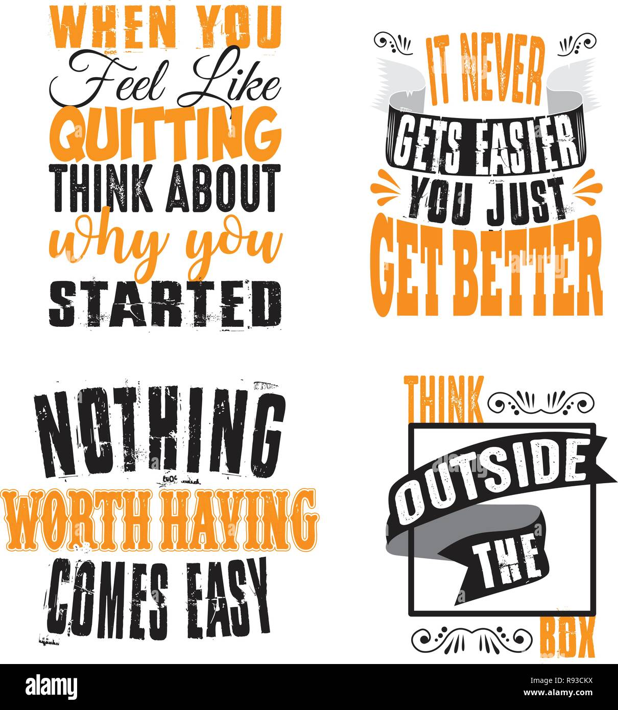 Motivation Quote and Saying Set for Graphic Goods Stock Vector Image ...
