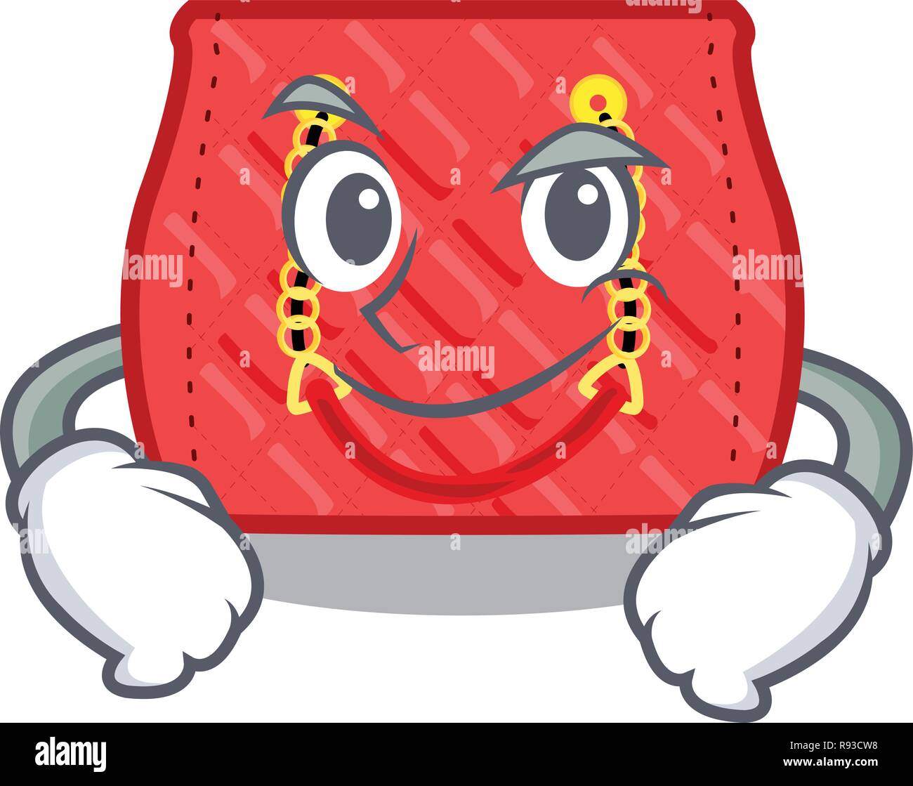Smirking small shoulder bag quilted by cartoon Stock Vector Image & Art ...