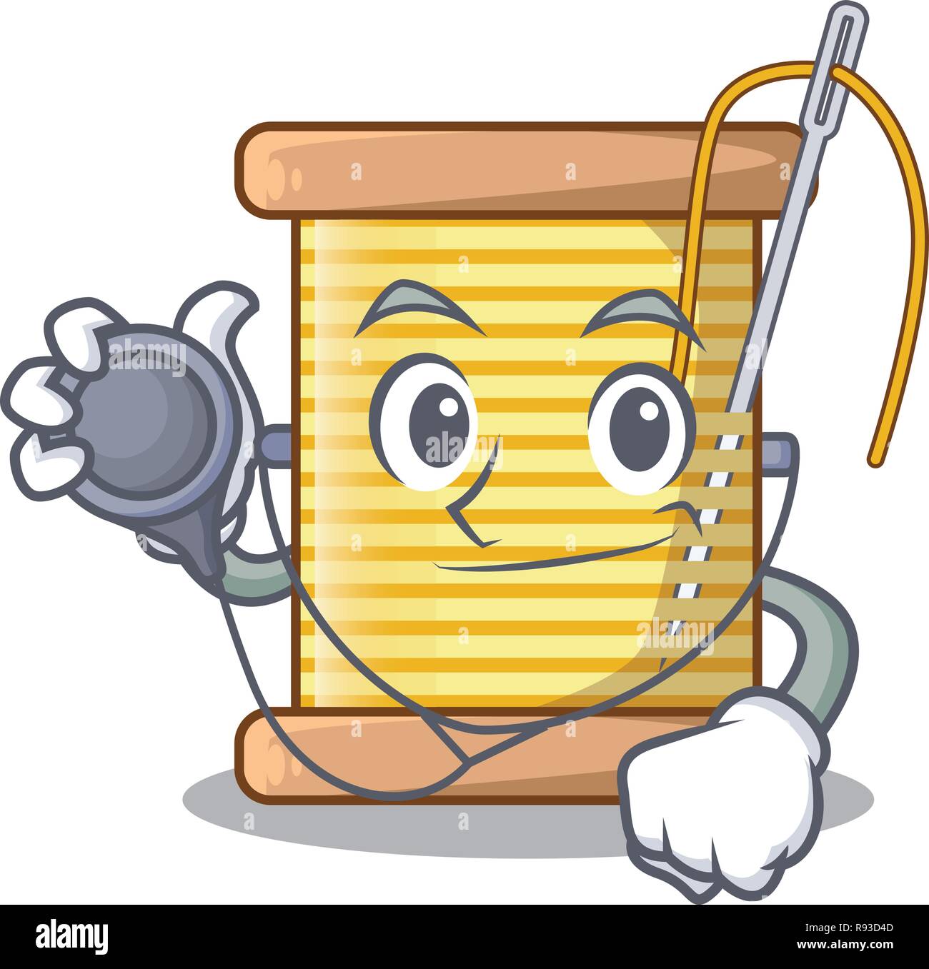 Doctor bobbin with needle thread spool cartoon Stock Vector Image & Art ...