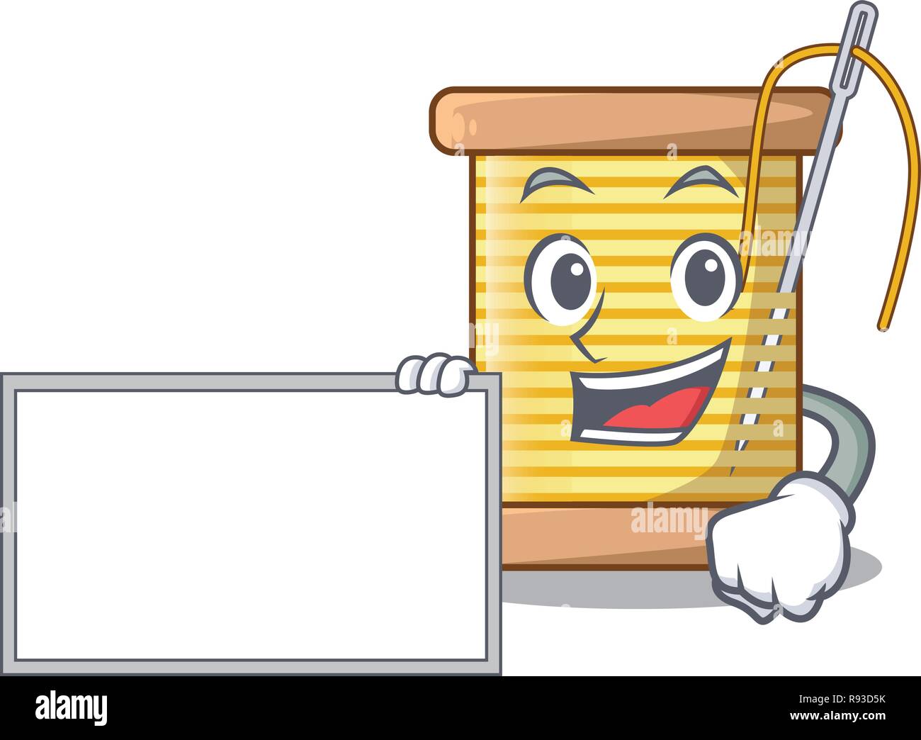 With board bobbin with needle thread spool cartoon Stock Vector Image ...