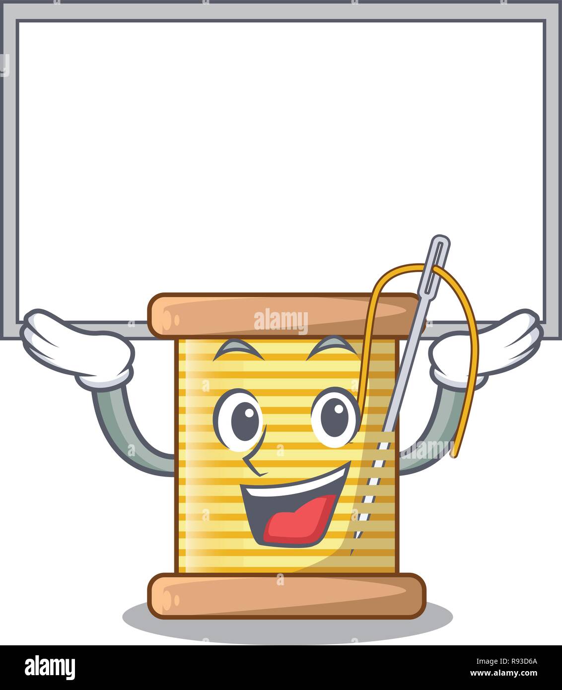Up board bobbin with needle thread spool cartoon Stock Vector Image ...