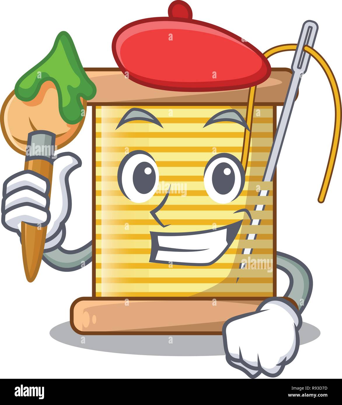 Artist bobbin with needle thread spool cartoon Stock Vector Image & Art ...