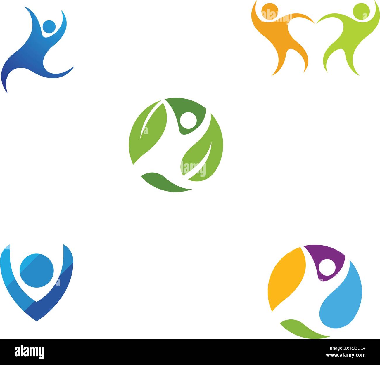 Healthy Logo Template Stock Vector Image & Art - Alamy