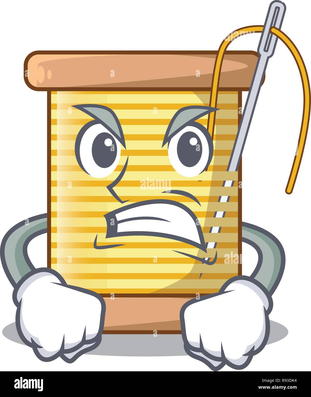 Angry thread bobbin isolated on a mascot Stock Vector Image & Art - Alamy