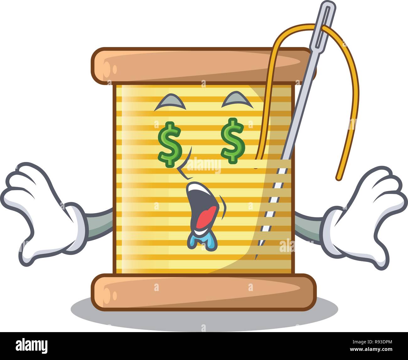 Money eye thread spool in a shape cartoon Stock Vector Image & Art - Alamy