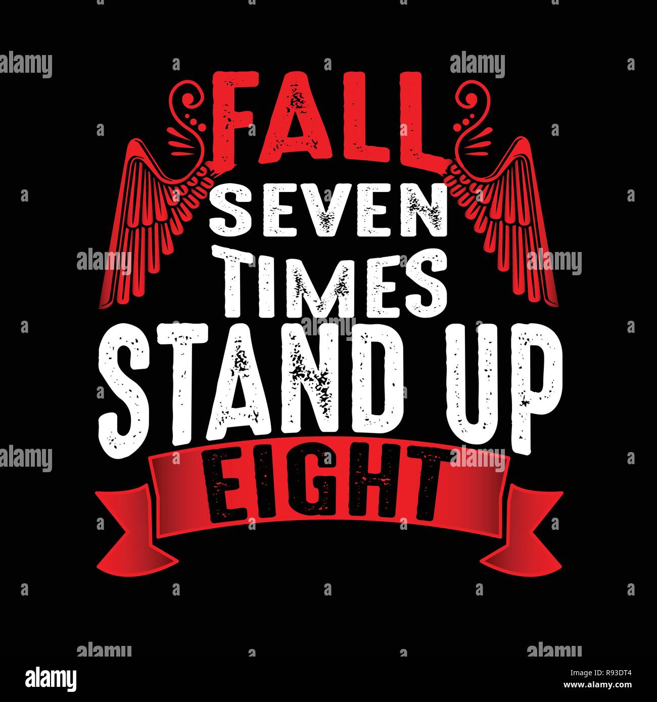 Fall seven times stand up Stock Vector Image & Art - Alamy