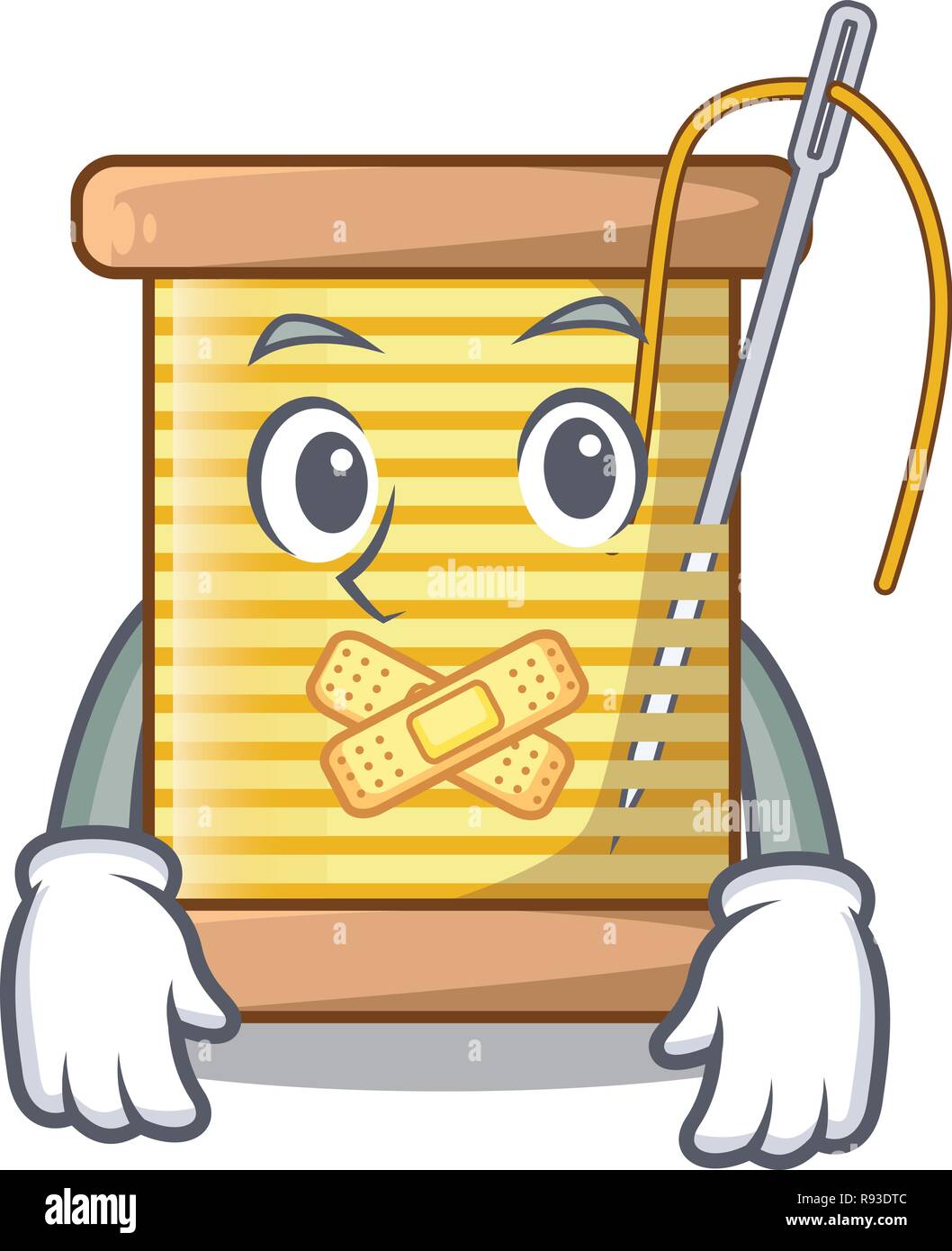 Silent thread spool in a shape cartoon Stock Vector Image & Art - Alamy