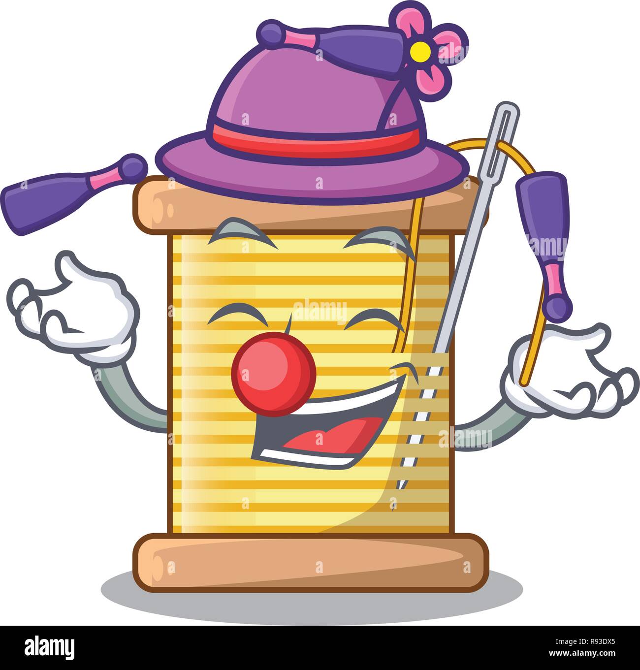 Juggling thread spool in a shape cartoon Stock Vector Image & Art - Alamy