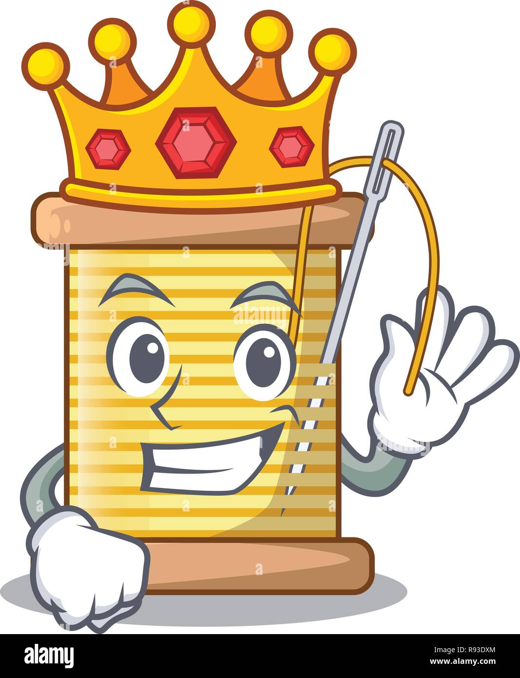 King thread spool in a shape cartoon Stock Vector Image & Art - Alamy