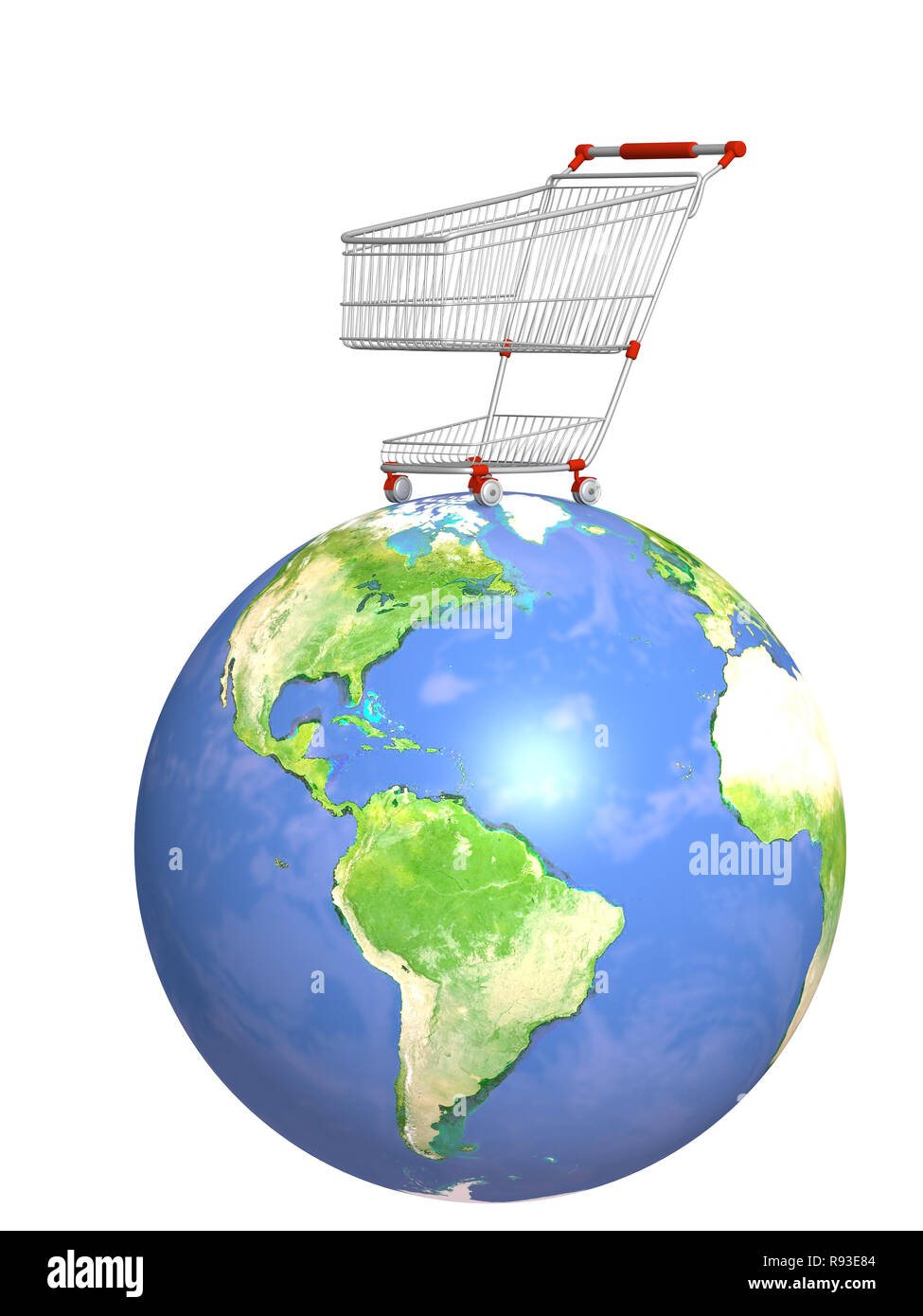 Earth on shopping cart hi-res stock photography and images - Alamy