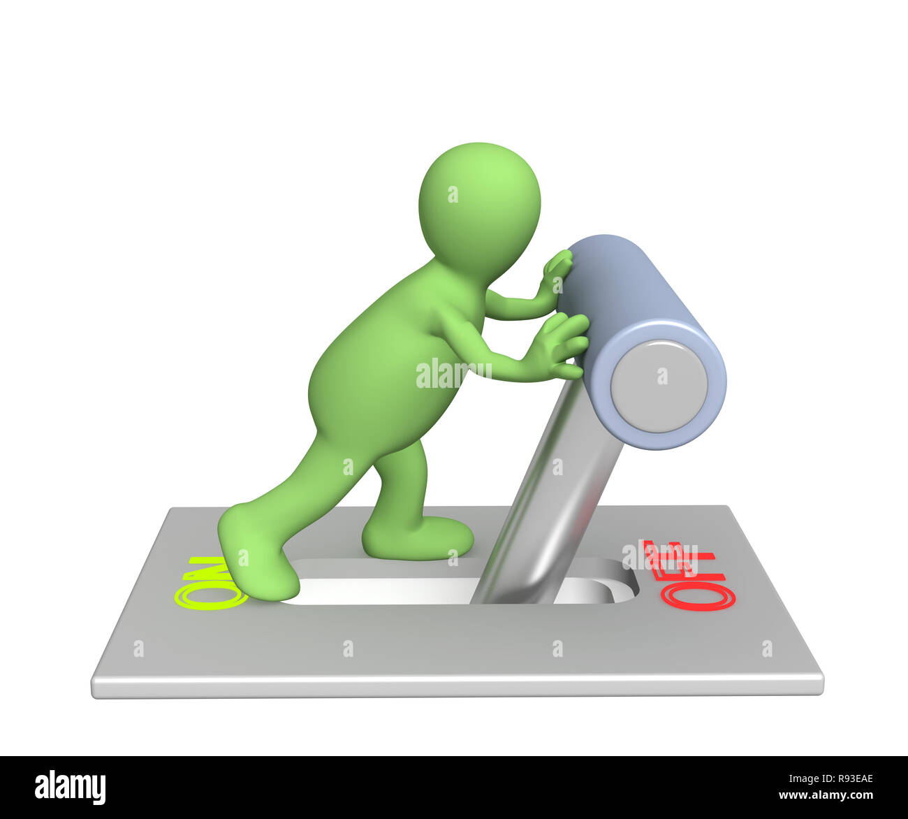 Cartoon turn on light switch hi-res stock photography and images - Alamy