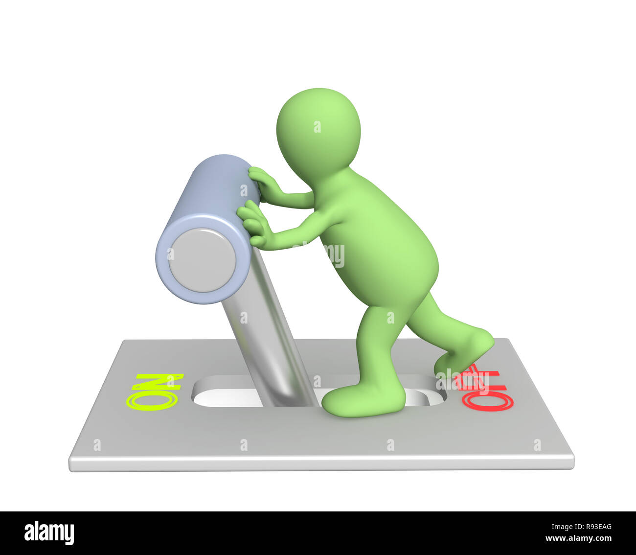 Cartoon turn on light switch hi-res stock photography and images - Alamy