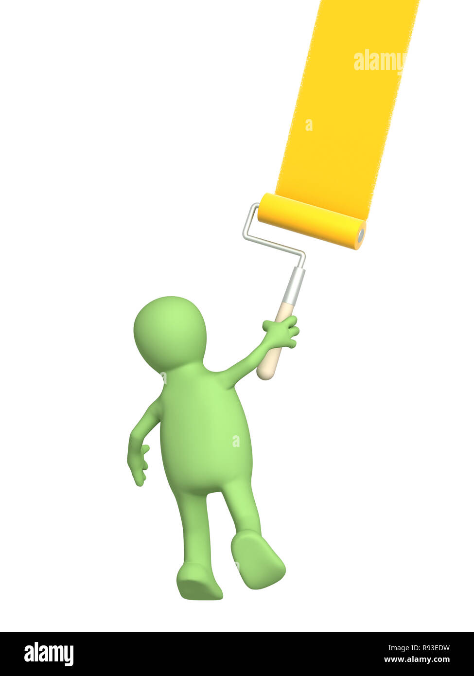 Puppet painting with the platen a wall Stock Photo - Alamy