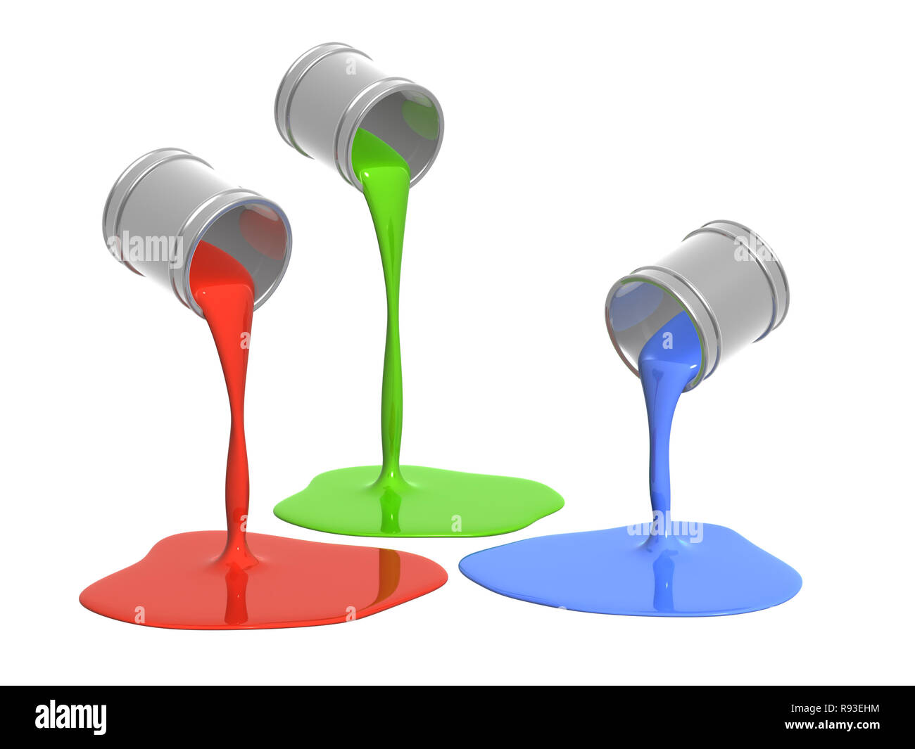 Conceptual image - a palette RGB. Objects over white Stock Photo - Alamy