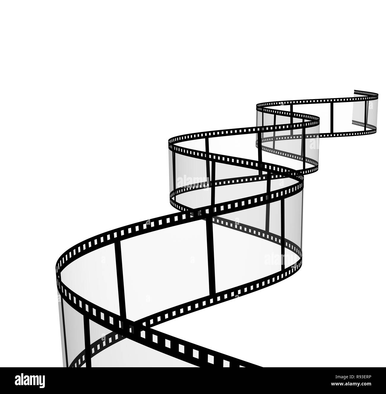 3d abstract photographic film. Object over white Stock Photo - Alamy