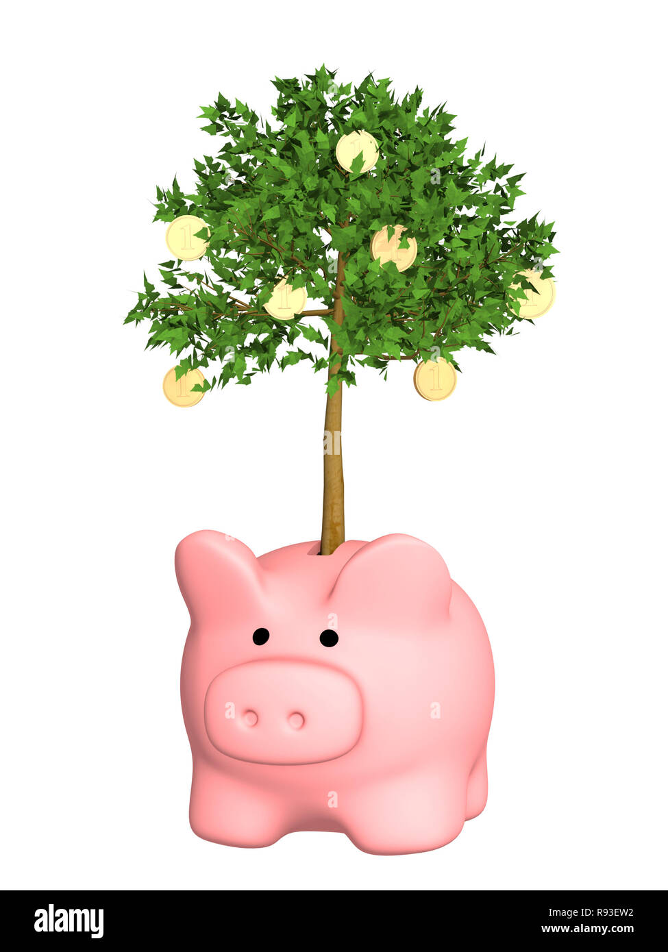 3d growth stock coin Cut Out Stock Images & Pictures - Alamy