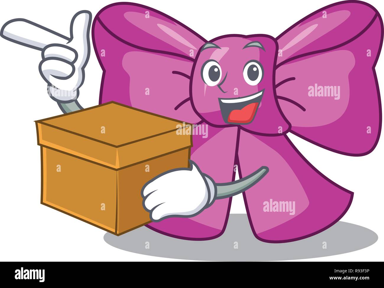 With box bow tie in a shape cartoon Stock Vector Image & Art - Alamy