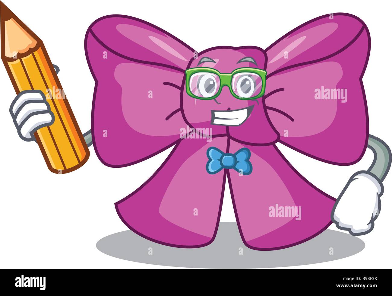 Student bow tie in a shape cartoon Stock Vector Image & Art - Alamy