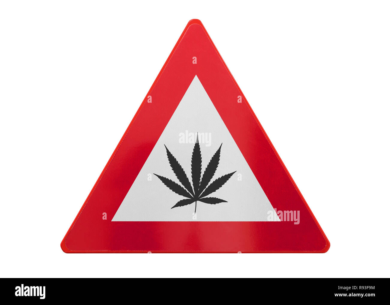 Traffic sign isolated - Marihuana - Isolated on white Stock Photo - Alamy