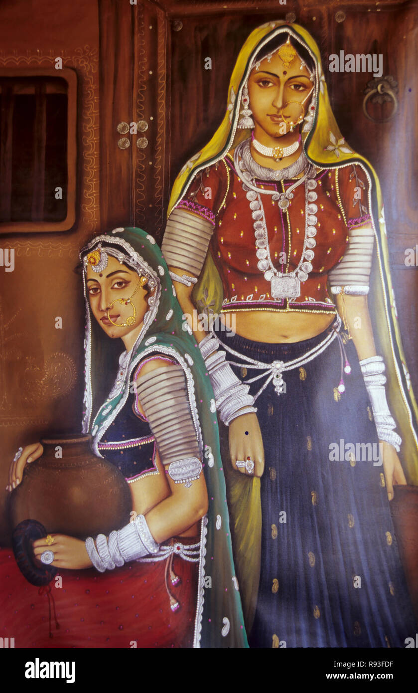 Paintings Of Rajasthani Women