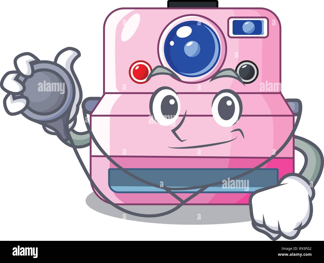 Doctor cute retro instant camera on cartoon Stock Vector Image & Art ...