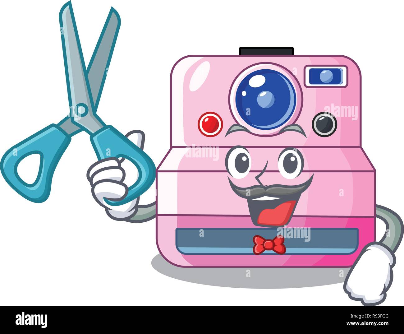 Barber cute retro instant camera on cartoon Stock Vector Image & Art ...