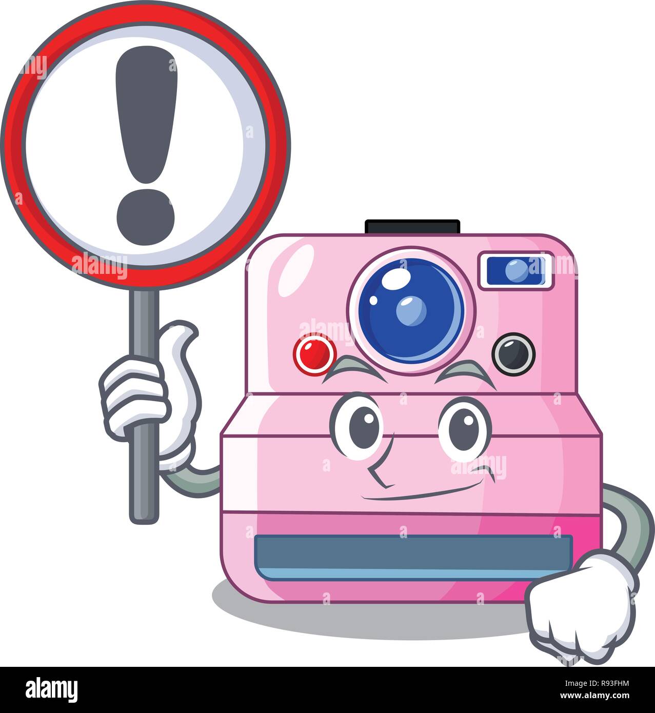 With sign cute retro instant camera on cartoon Stock Vector Image & Art ...