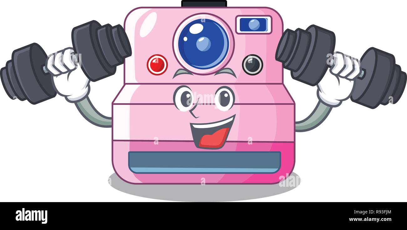 Fitness cute retro instant camera on cartoon Stock Vector Image & Art ...