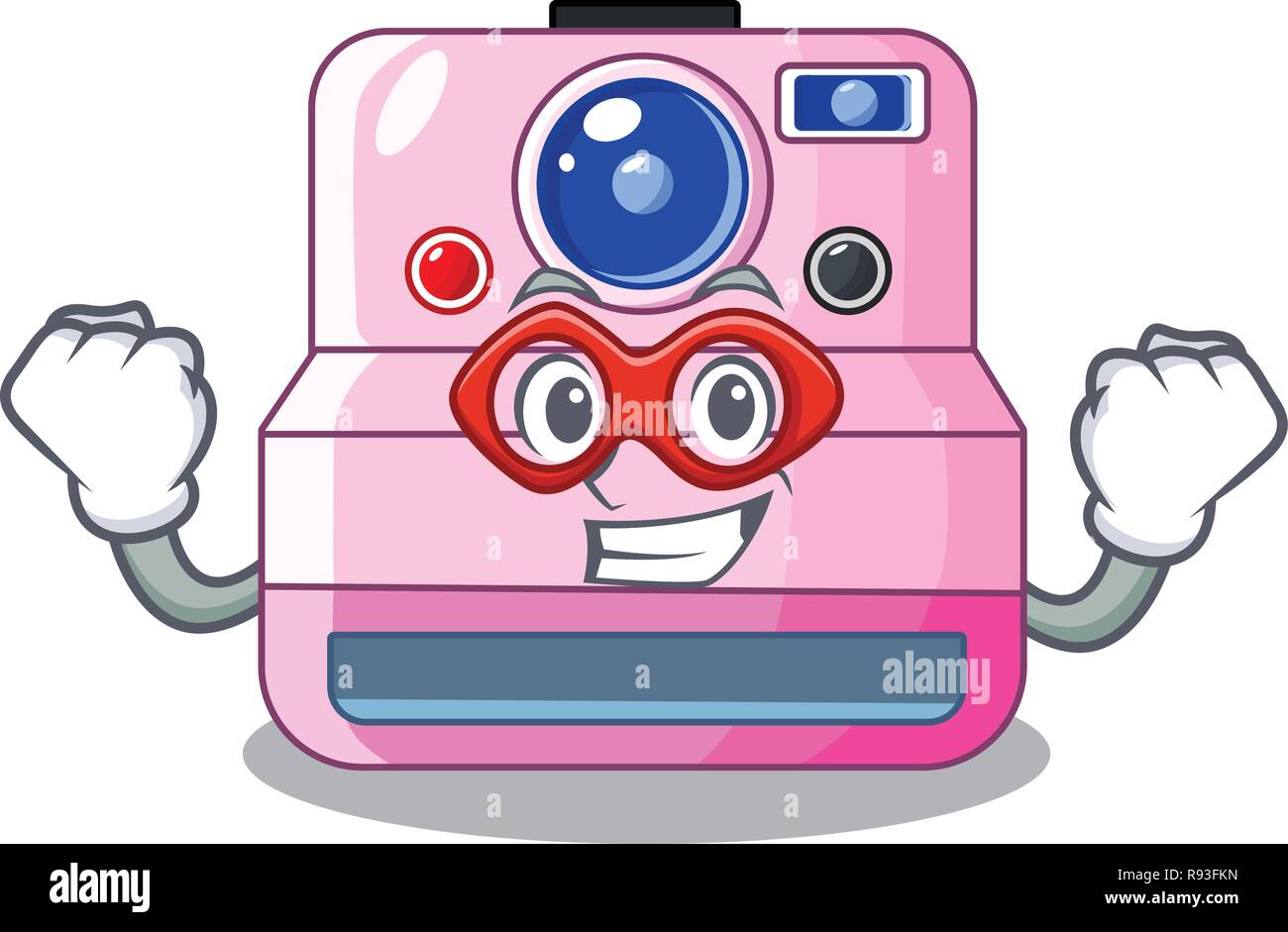 Super hero instant camera with revoke cartoon picture Stock Vector ...
