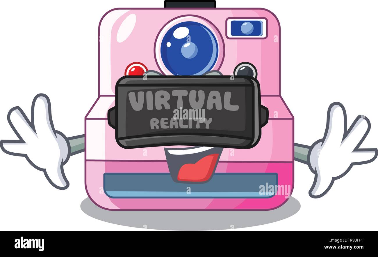 Virtual reality instant camera in a shape character Stock Vector Image ...