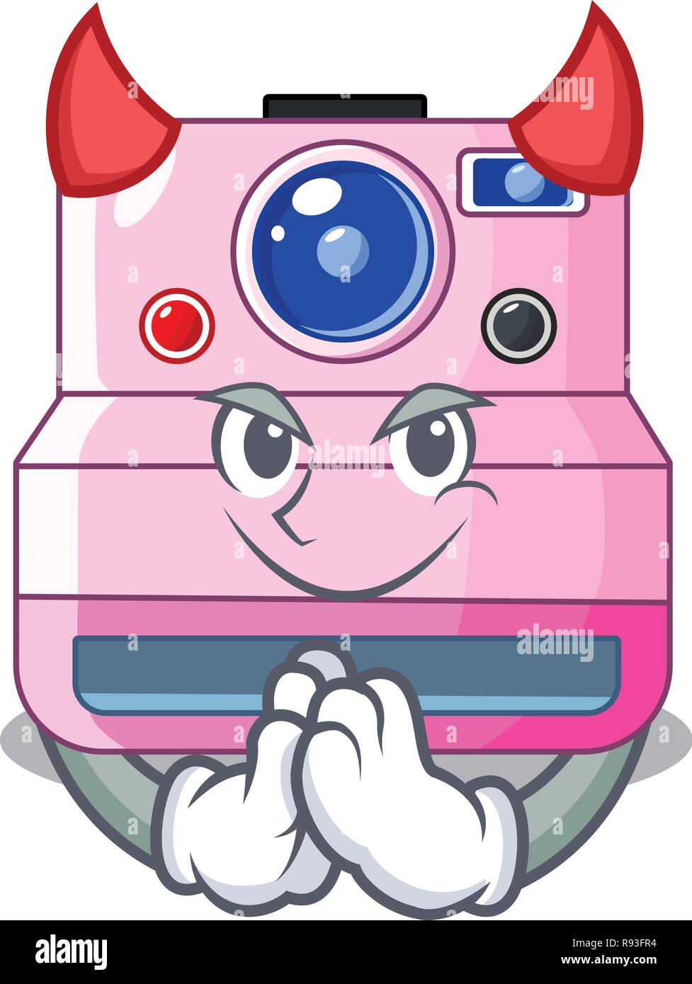 Devil instant camera in a shape character Stock Vector Image & Art - Alamy