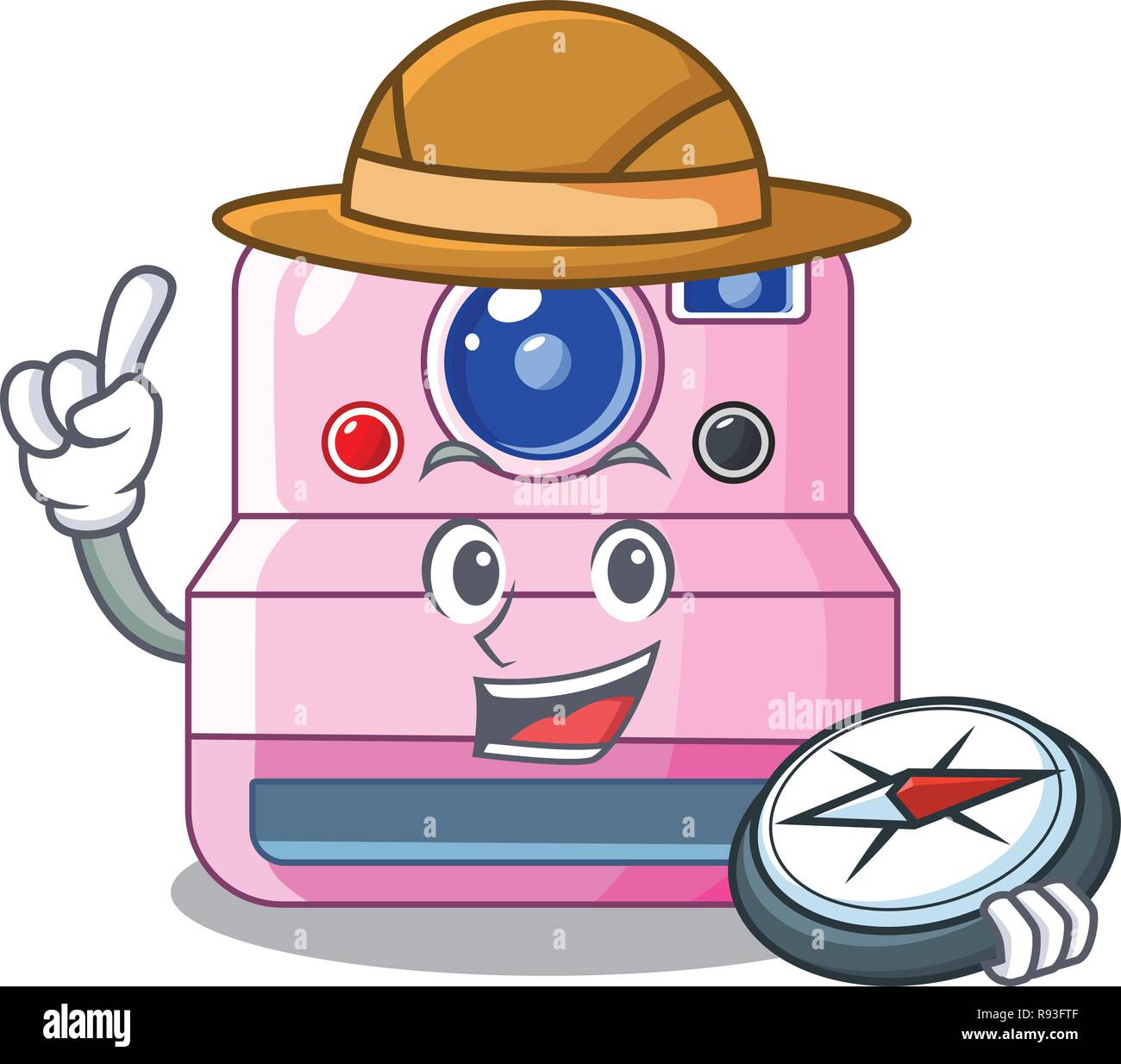 Explorer instant camera in a shape character Stock Vector Image & Art ...