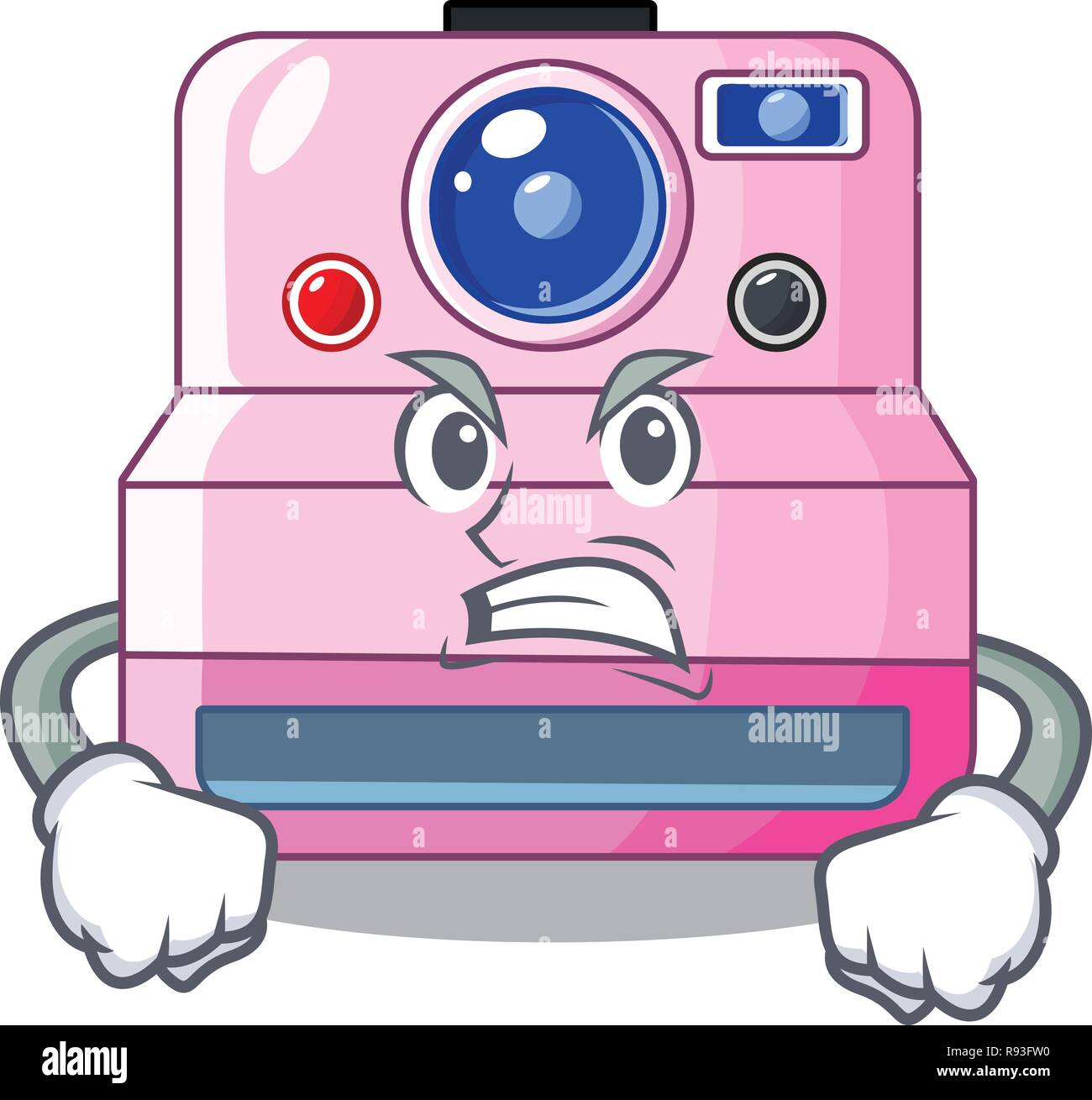 Angry instant camera in a shape character Stock Vector Image & Art - Alamy