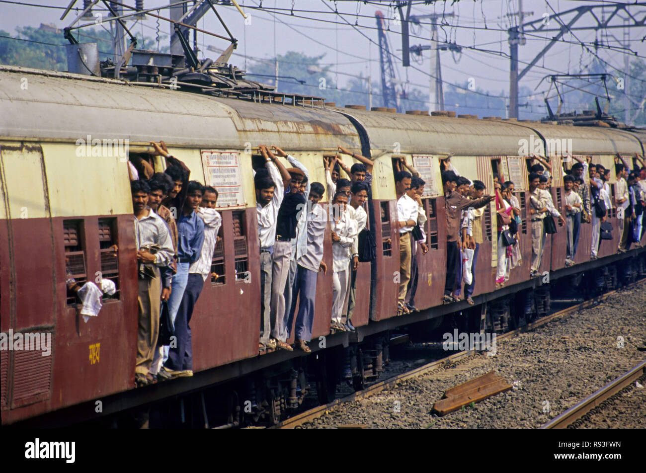 Local Trains, Mumbai, Maharashtra, India Stock Photo - Alamy