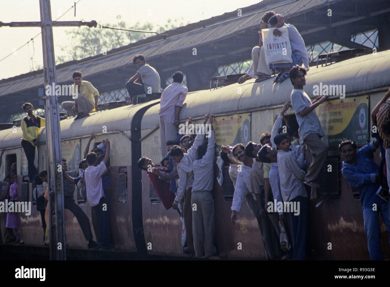Crowded Mumbai local Train Stock Photo - Alamy