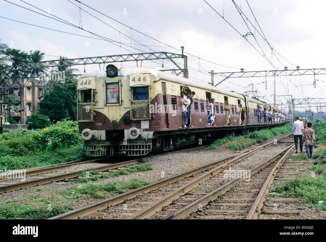 suburban Local Trains Railways, bombay mumbai, maharashtra, india Stock ...