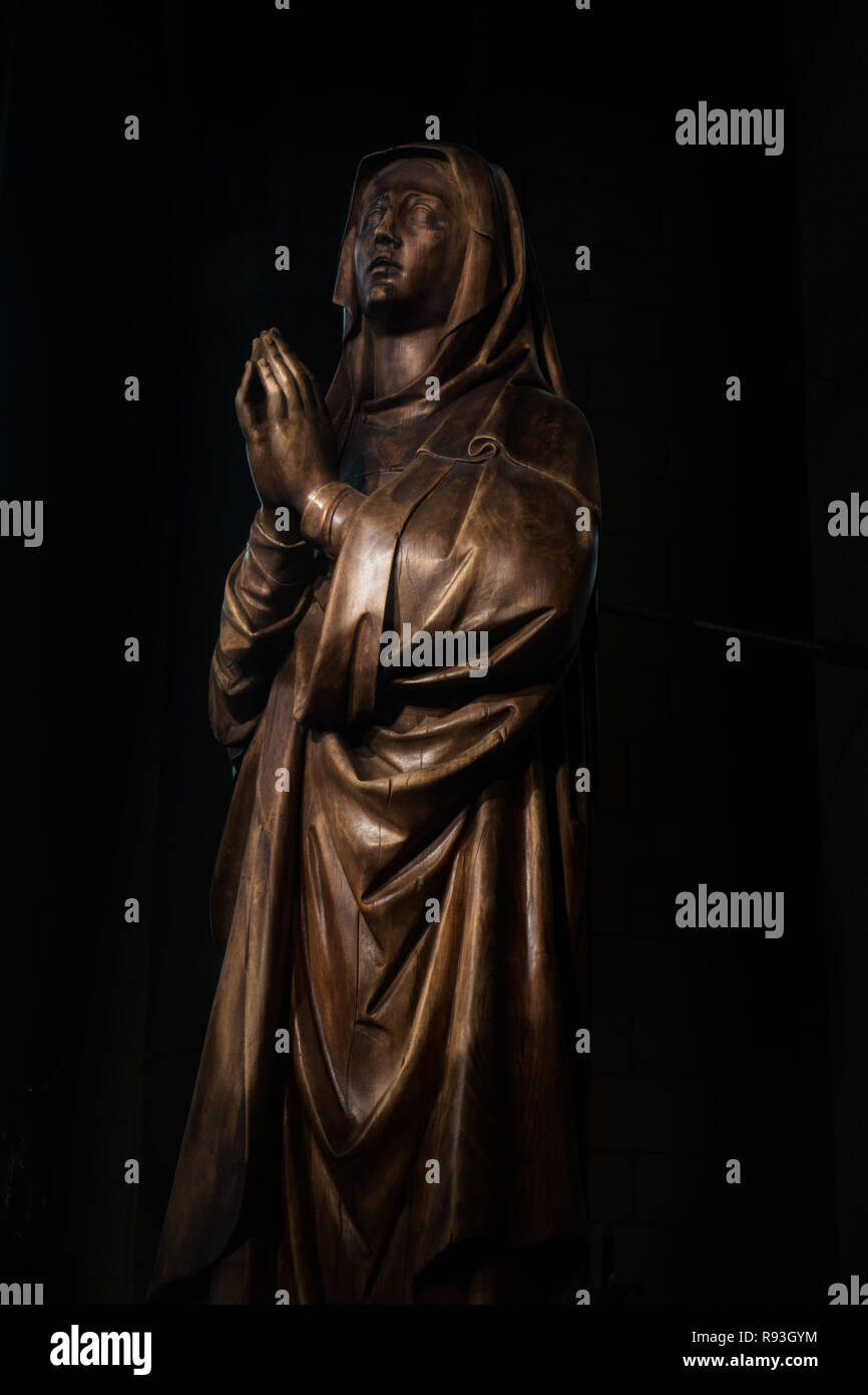 Maria statue in the Abbey of Godsdal in Belgium Stock Photo - Alamy
