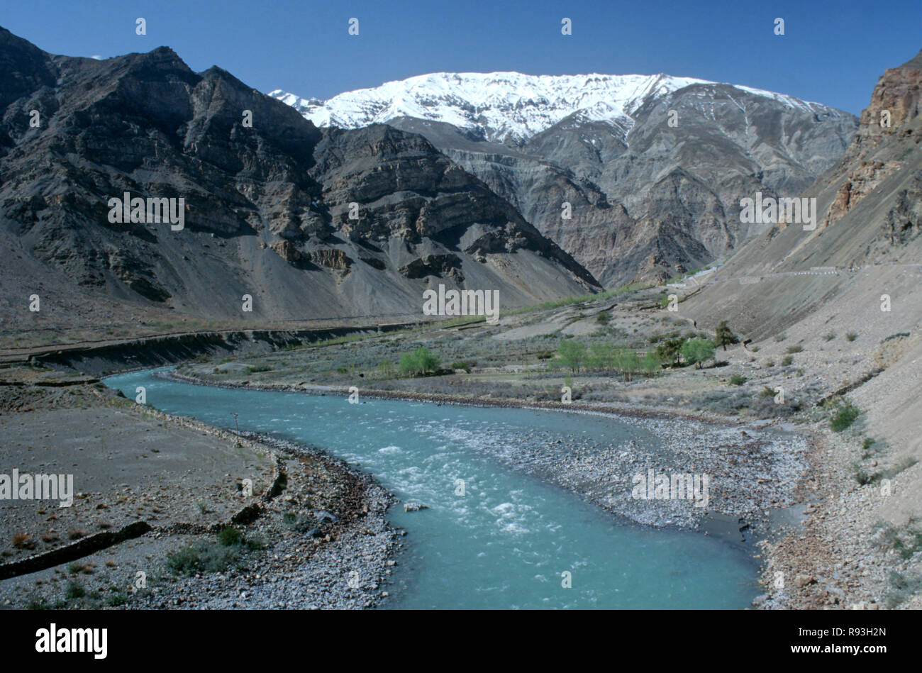valley and river lahul, spiti, himachal pradesh, india Stock Photo - Alamy