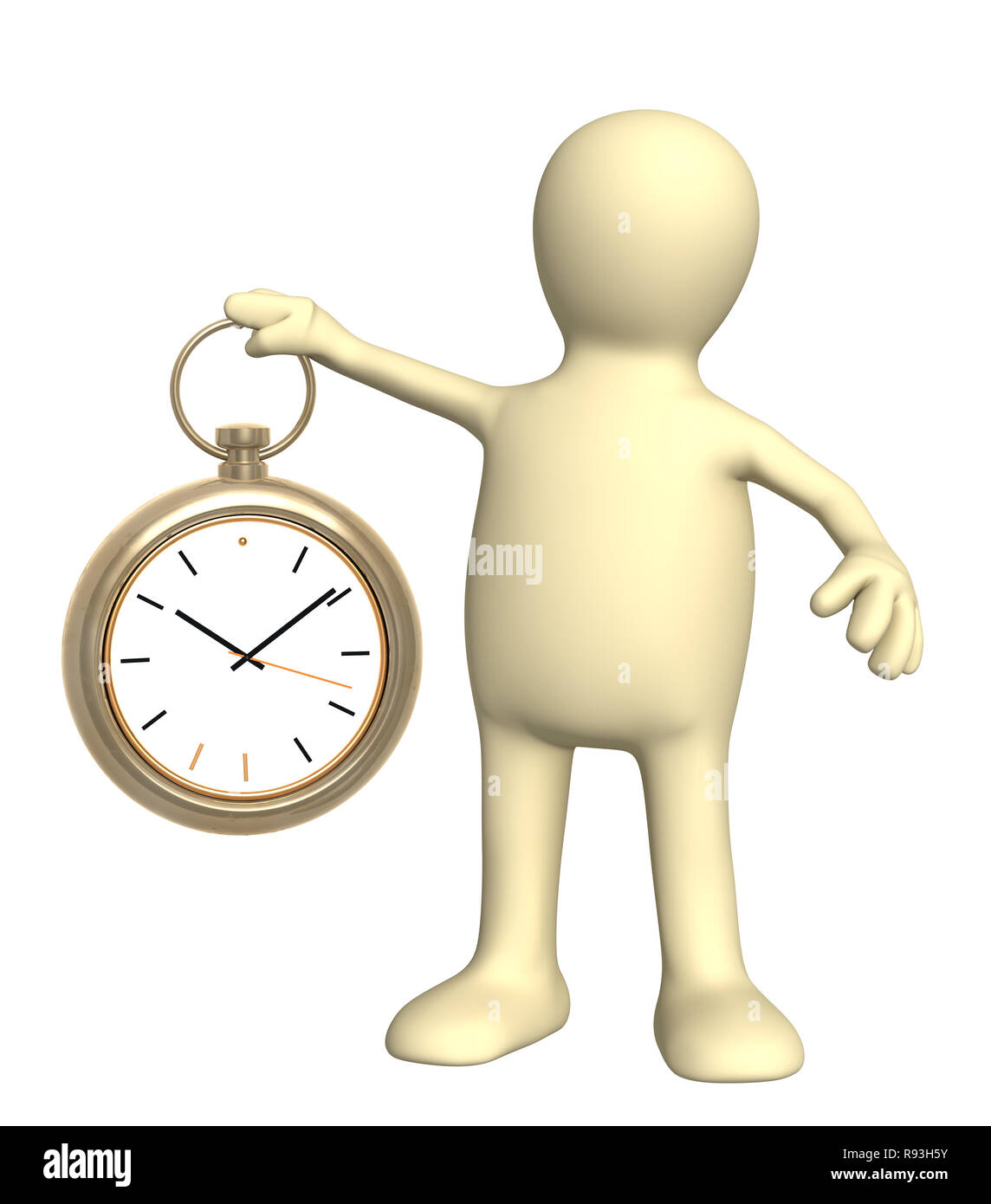Cartoon golden clock Cut Out Stock Images & Pictures - Alamy