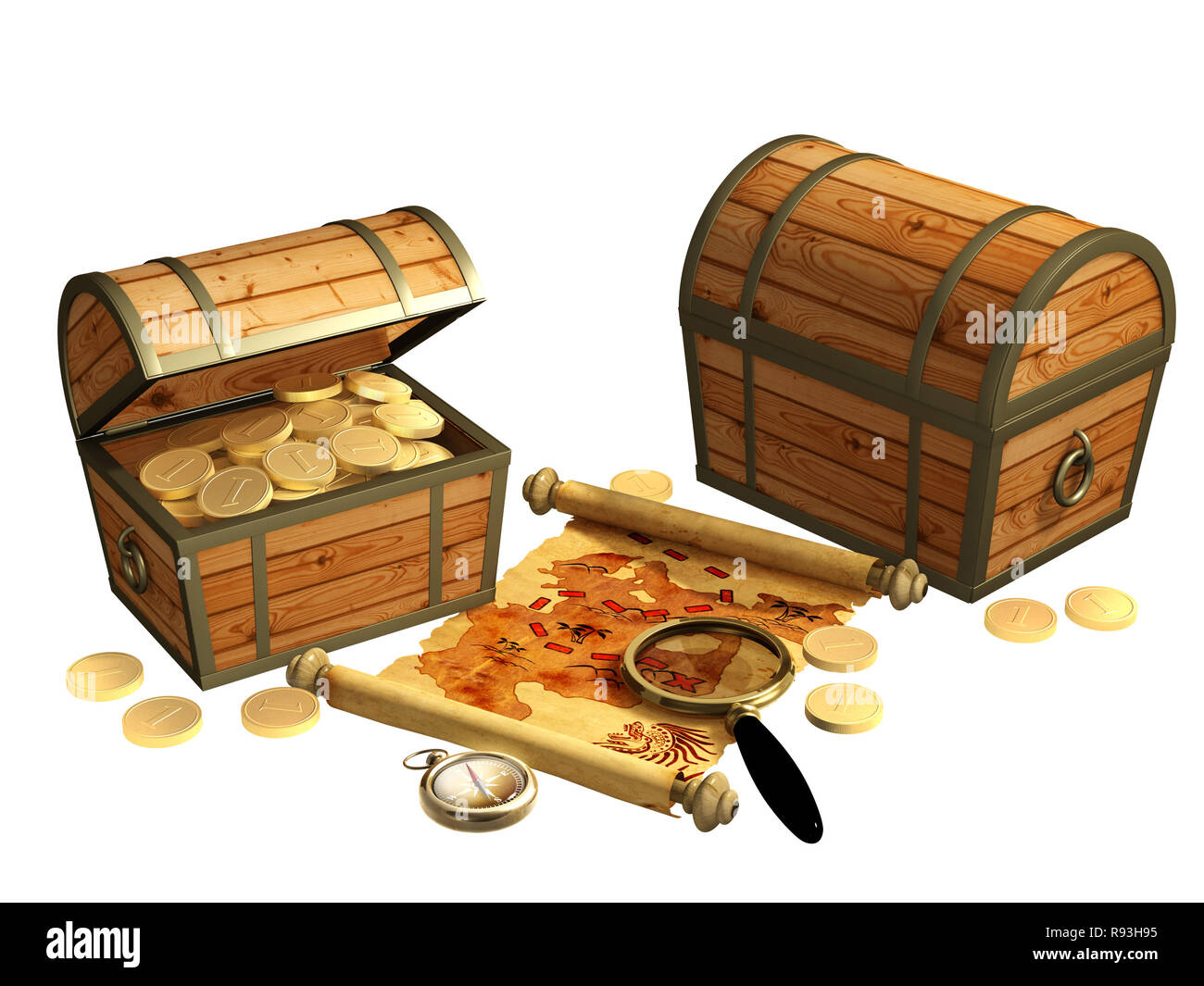 Medieval treasure find gold Cut Out Stock Images & Pictures - Alamy