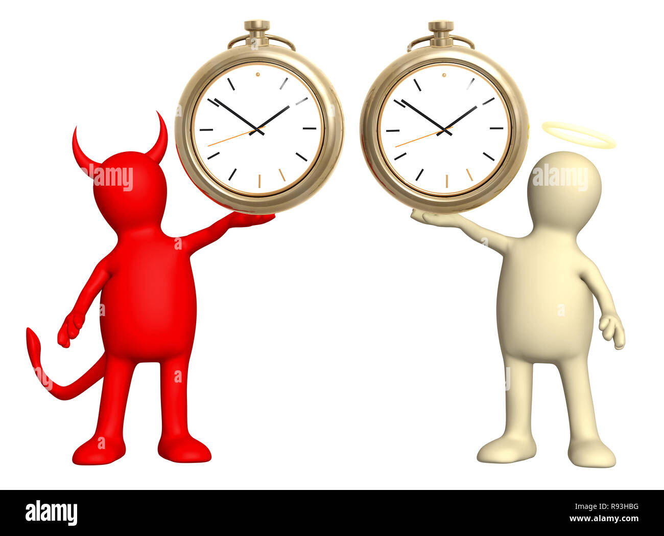 Men good and evil cartoon hi-res stock photography and images - Alamy