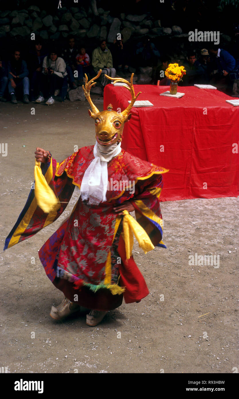 Mask Dance by the Lama at The Ladakh Festival, Leh, Jammu & Kashmir ...