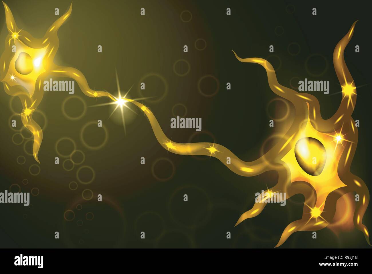 vector illustration of neurons, a neural network Stock Vector Image ...