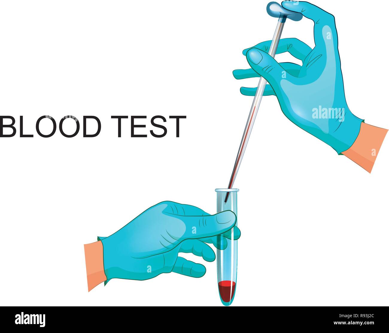 vector illustration of laboratory analysis of blood Stock Vector Image ...